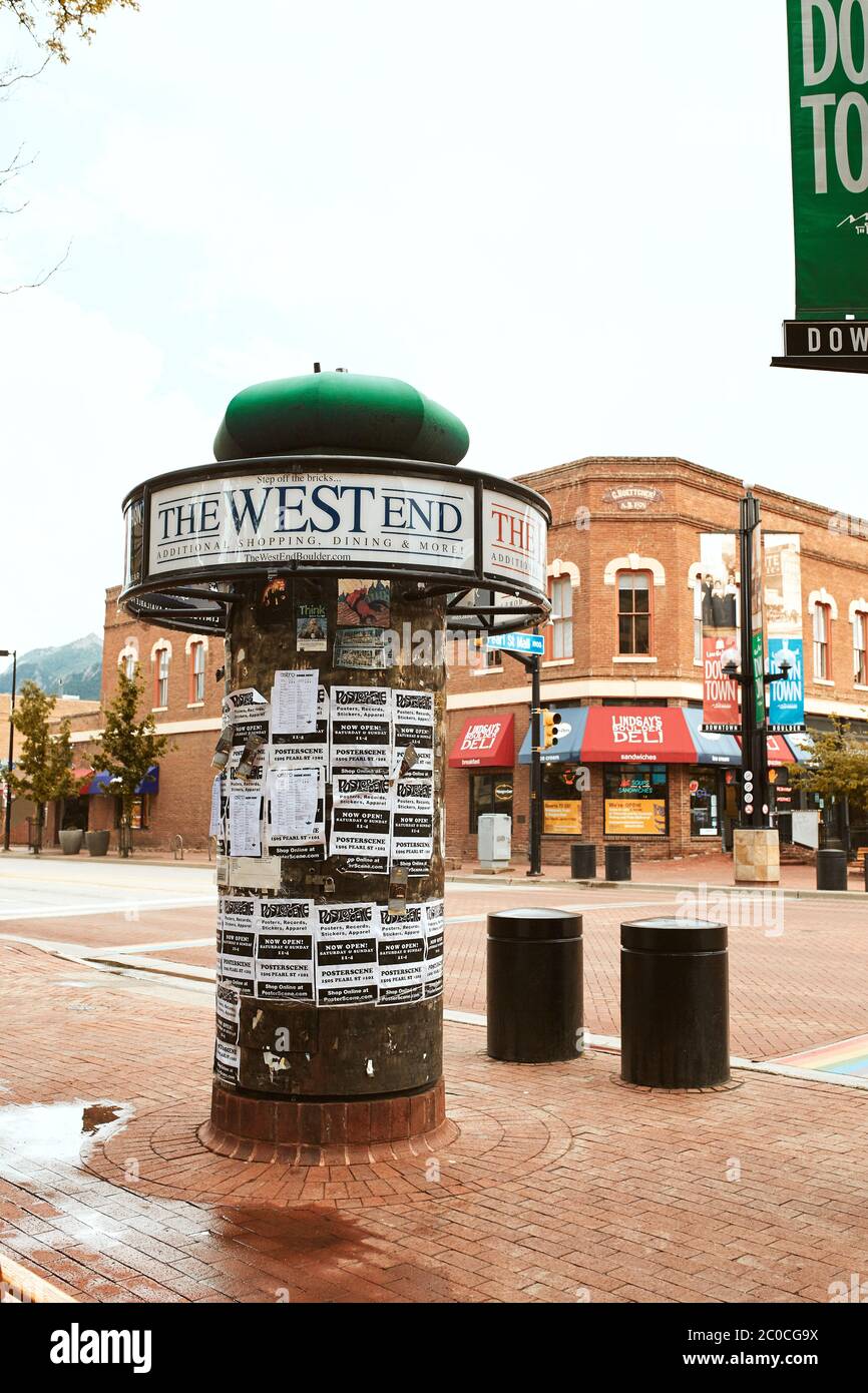 Boulder, Colorado - May 27th, 2020: Flyers and advertisements posted on ...