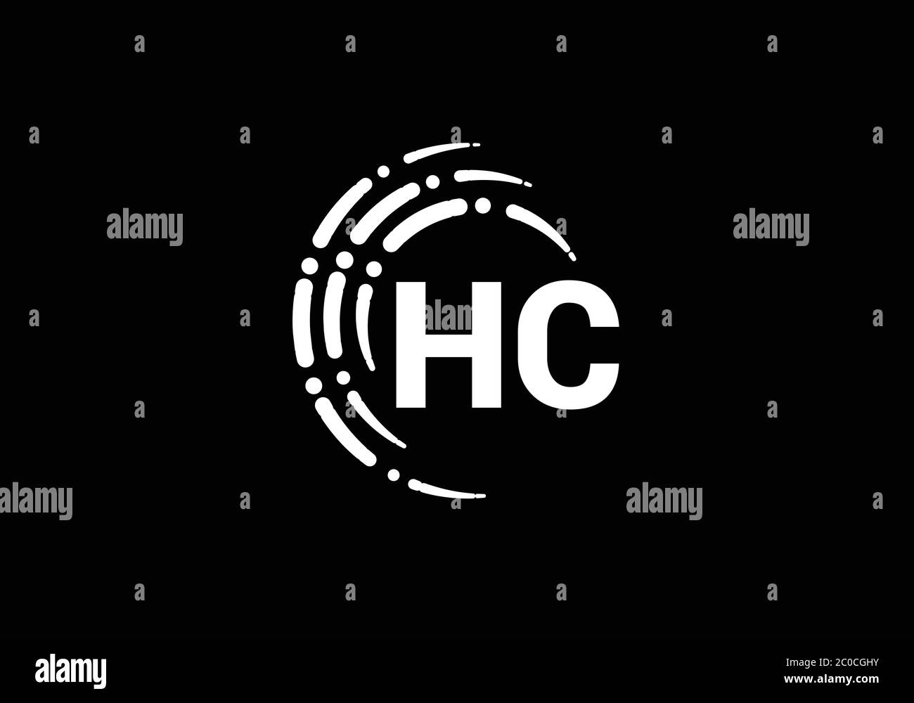 Initial Monogram Letter H C Logo Design Vector Template. HC Letter Logo ...