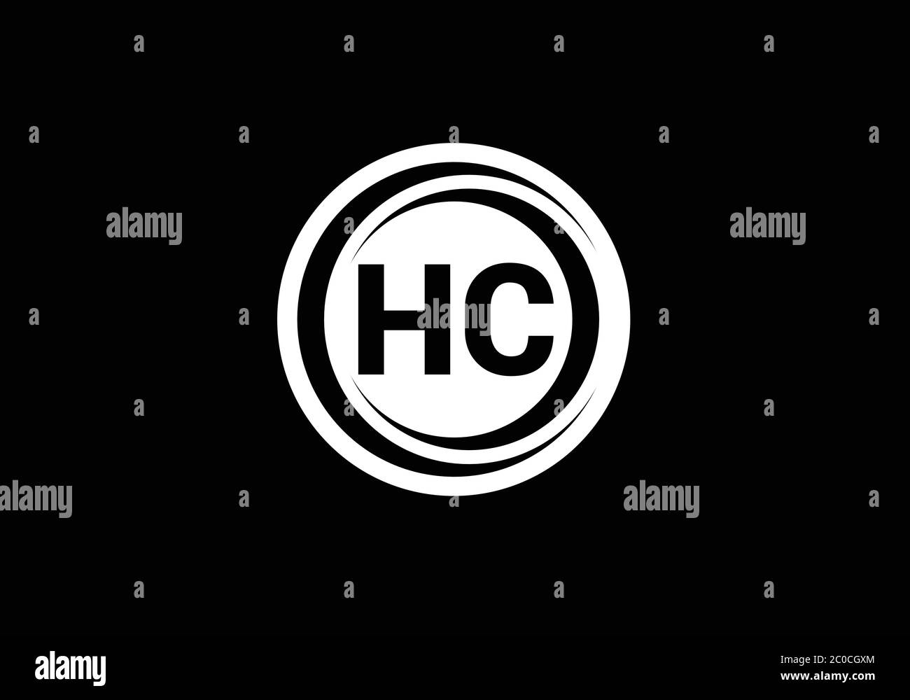 Initial Monogram Letter H C Logo Design Vector Template. HC Letter Logo ...