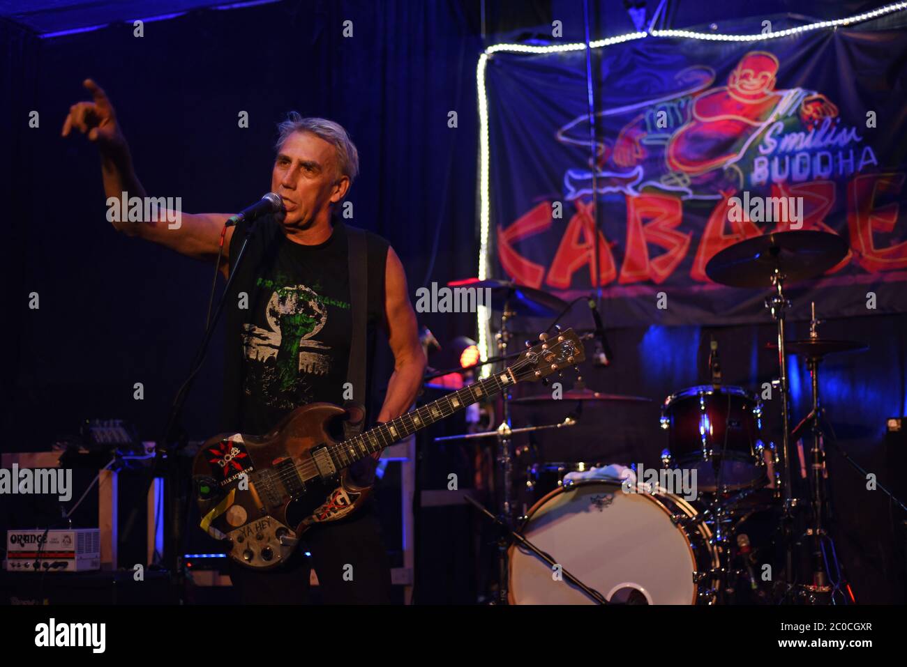 Veteran punk rock band DOA singer and guitarist Joe Keithley performs a ...