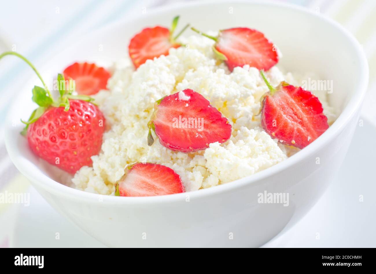 sweet cottage with strawberry Stock Photo - Alamy