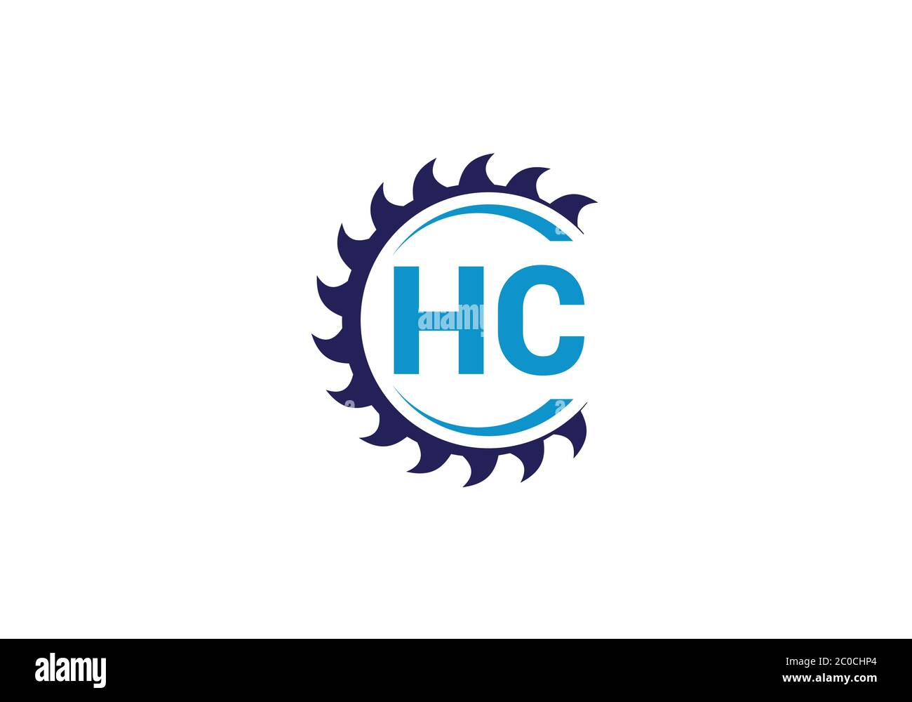 Initial Monogram Letter H C Logo Design Vector Template. HC Letter Logo ...