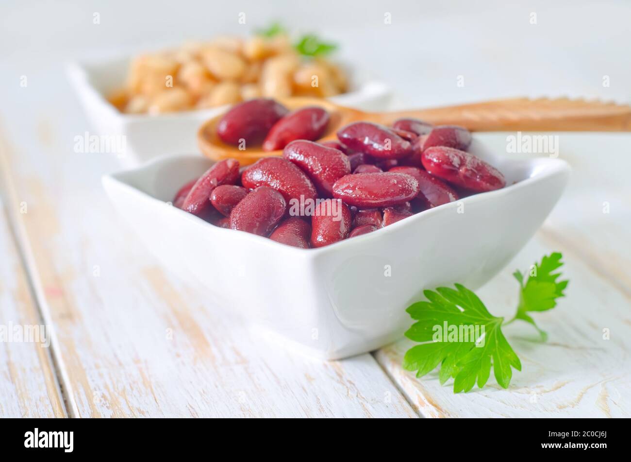 red and white beans Stock Photo - Alamy