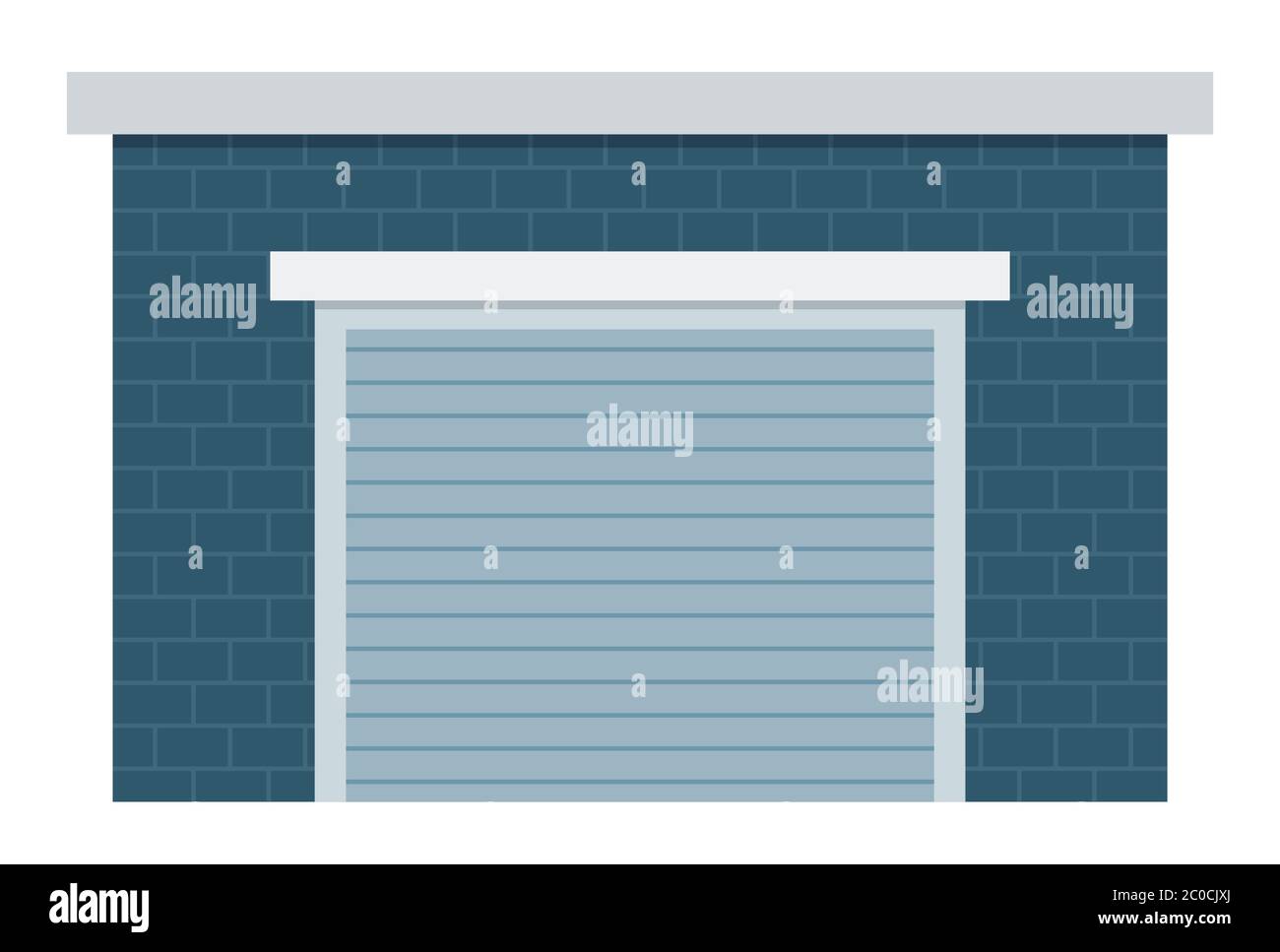 The building is a police station garage vector icon flat isolated Stock ...