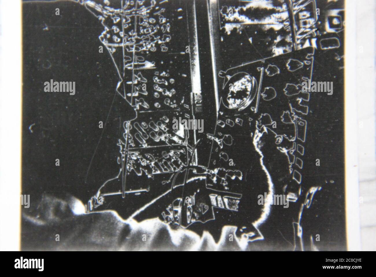 Fine 70s vintage black and white extreme photography of a smart ...