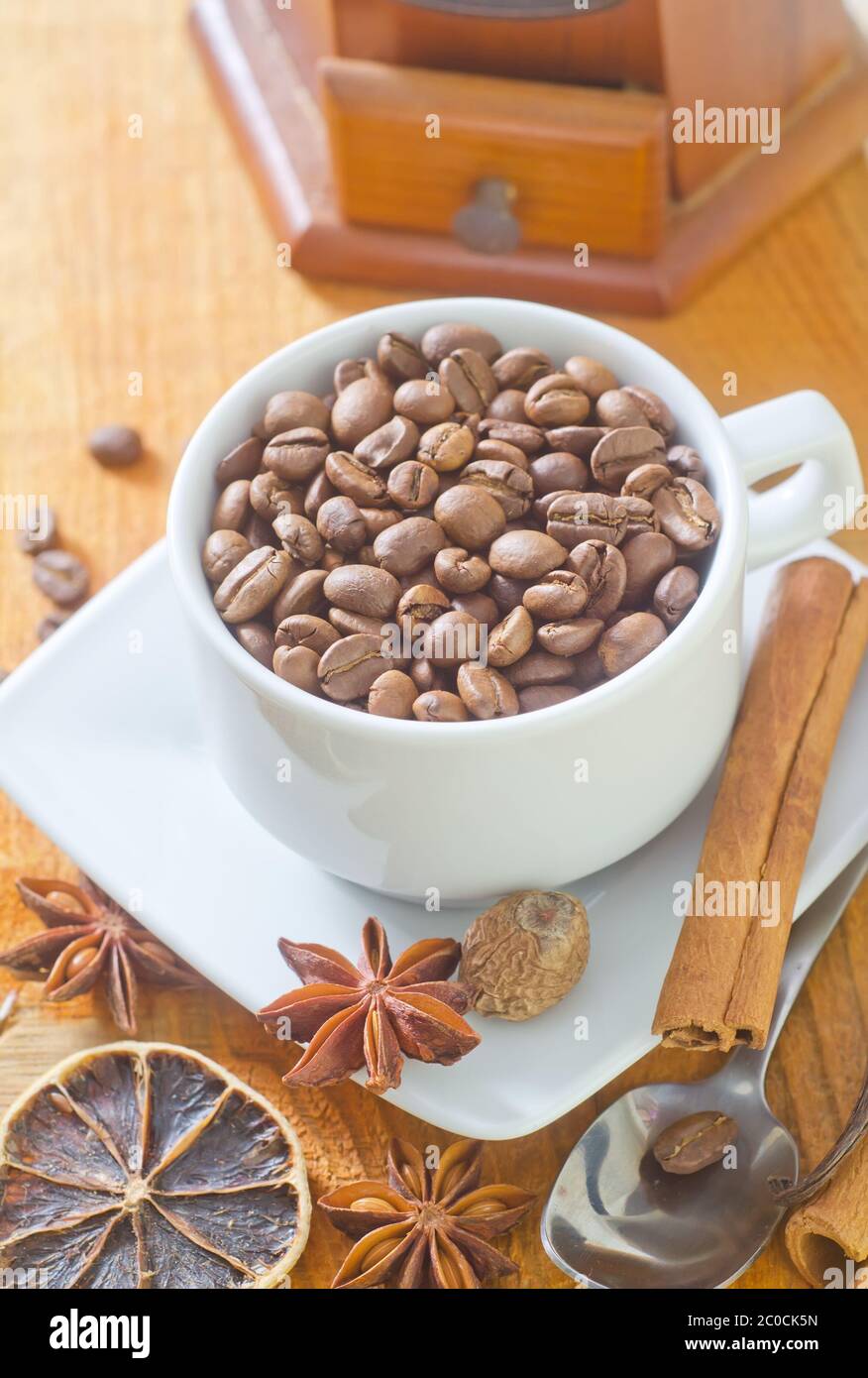 coffee and aroma spice Stock Photo - Alamy