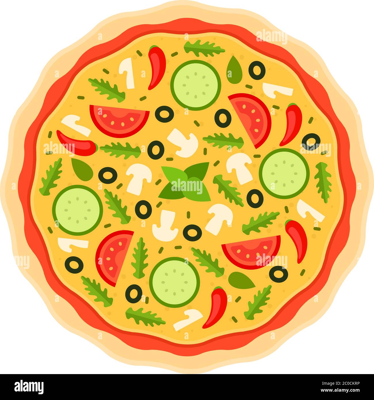Round classic pizza vector flat isolated Stock Vector Image & Art - Alamy