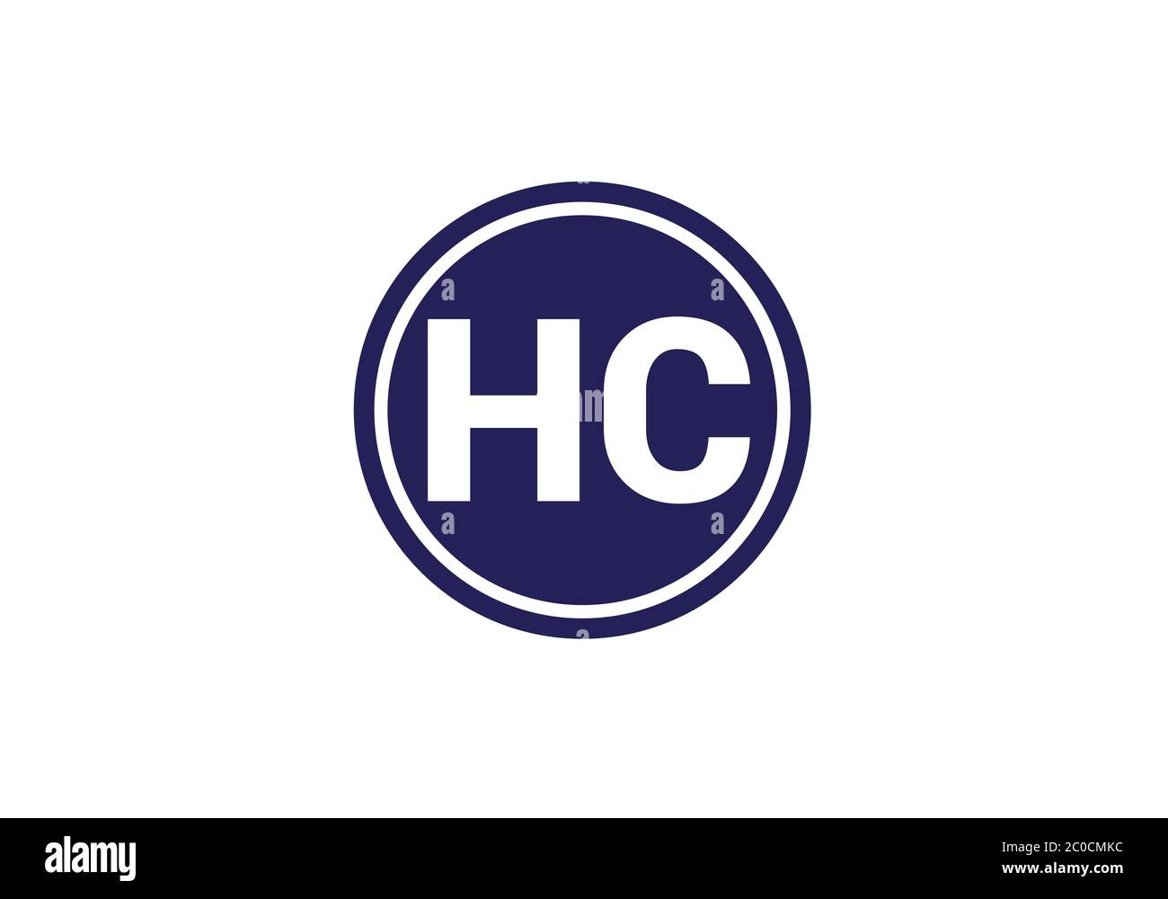 Initial Monogram Letter H C Logo Design Vector Template. HC Letter Logo ...