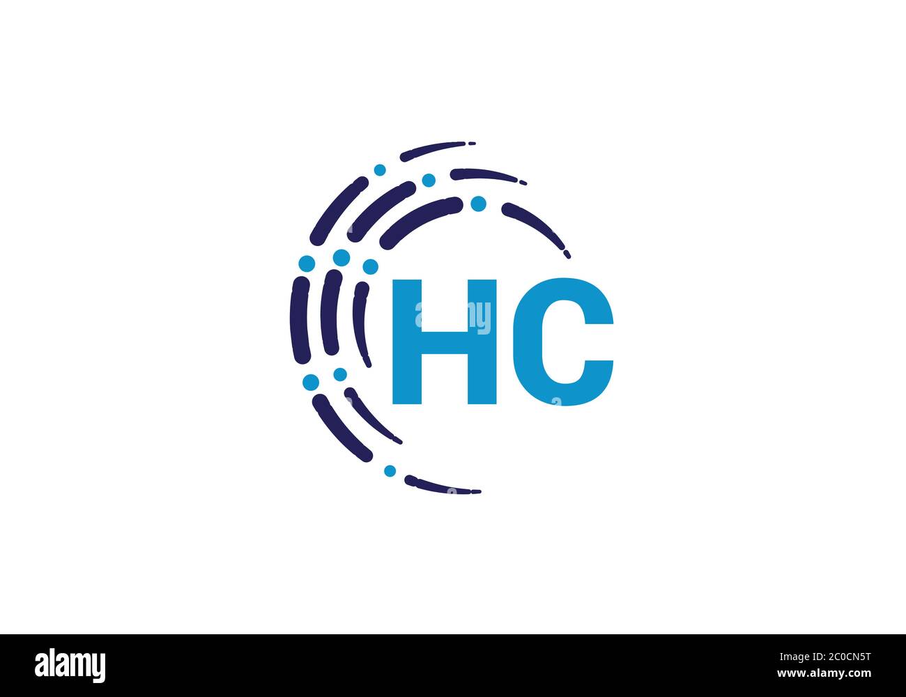 Initial Monogram Letter H C Logo Design Vector Template. HC Letter Logo ...