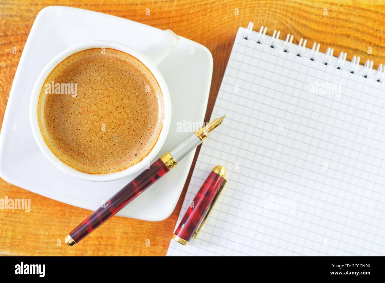 coffee and note Stock Photo - Alamy