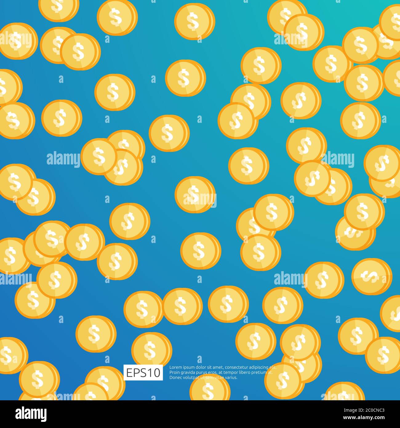 Money rain flat cartoon Stock Vector Images - Alamy