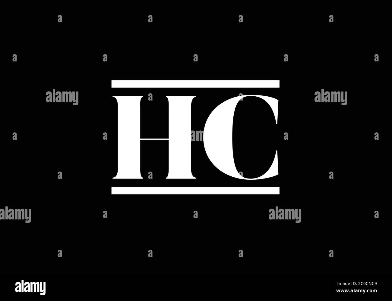 Initial Monogram Letter H C Logo Design Vector Template. HC Letter Logo ...