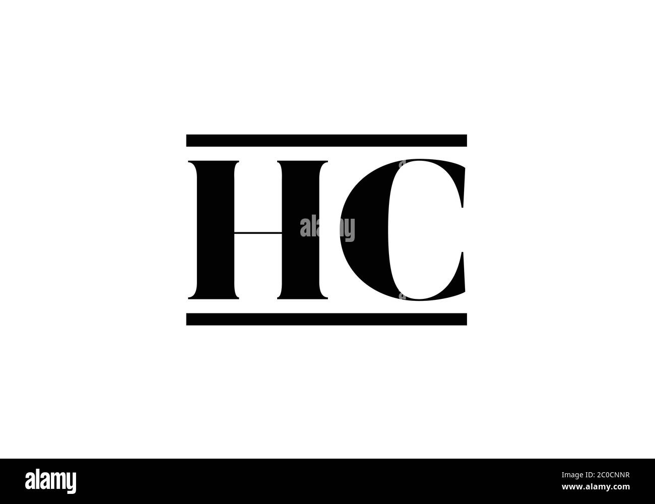 Initial Monogram Letter H C Logo Design Vector Template. HC Letter Logo ...