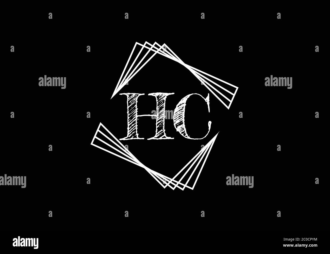 Initial Monogram Letter H C Logo Design Vector Template. HC Letter Logo ...