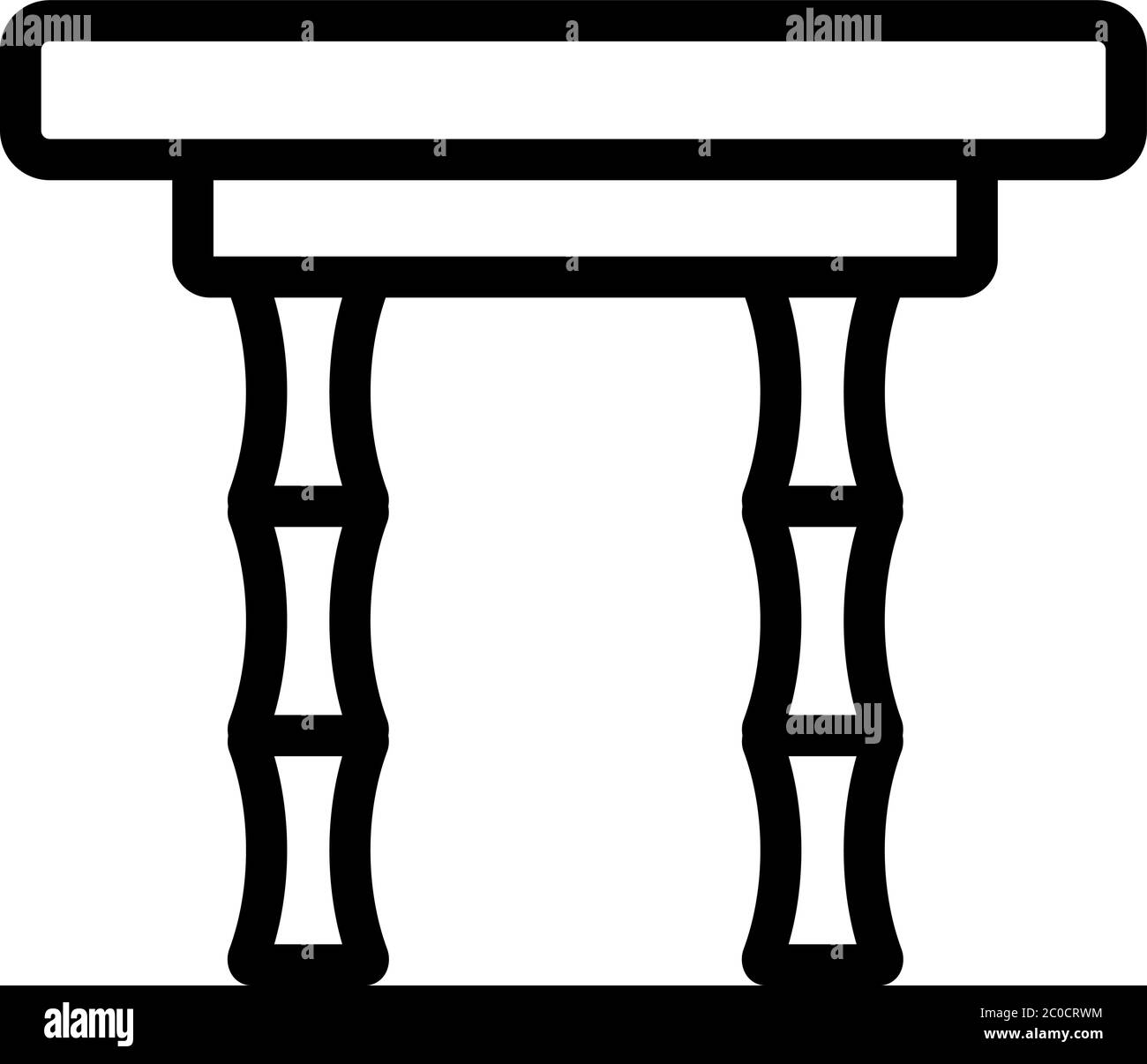 bamboo gate icon vector outline illustration Stock Vector Image & Art ...