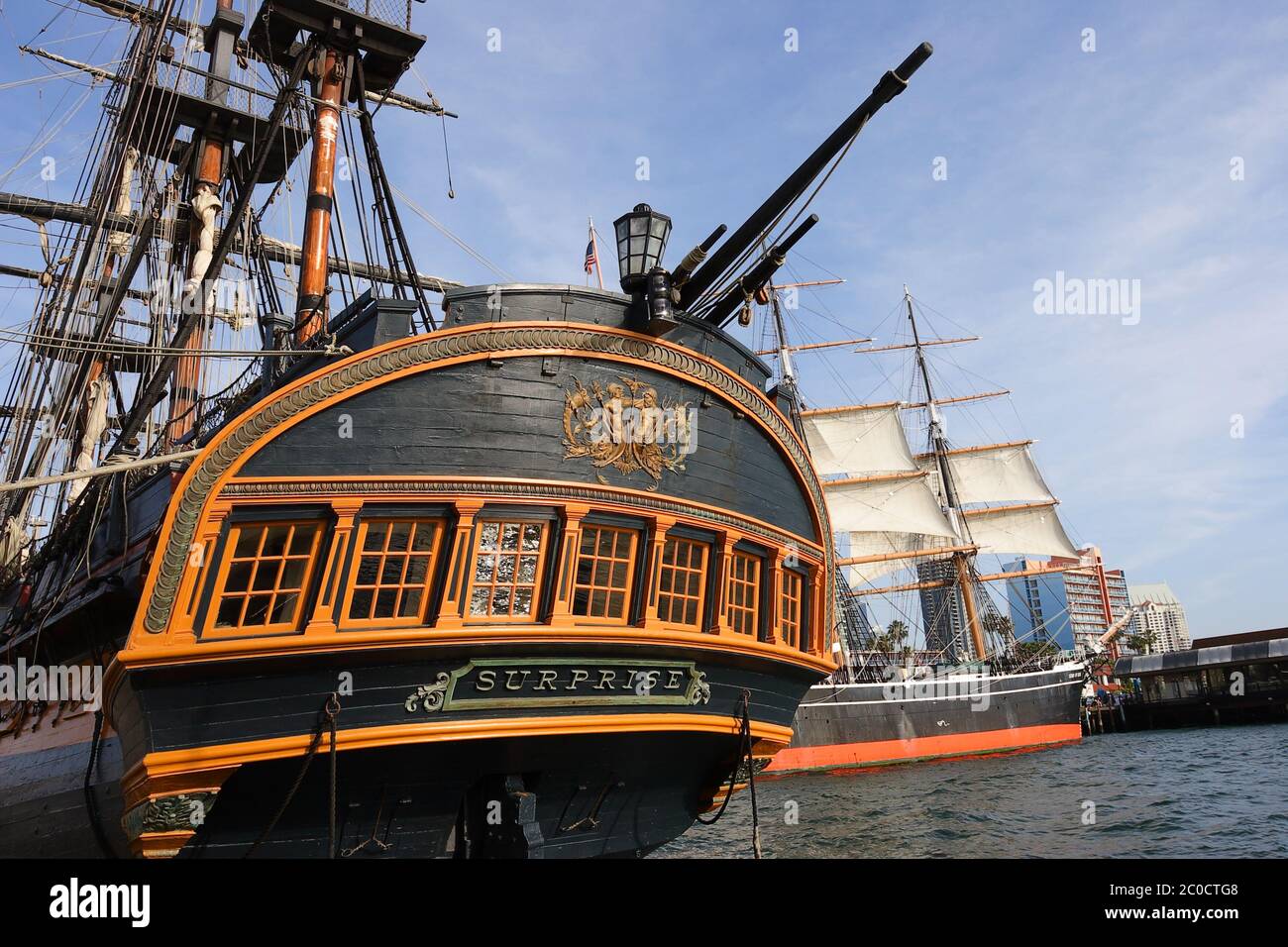 HMS Surprise wooden tall ship in San Diego, used for Master and ...