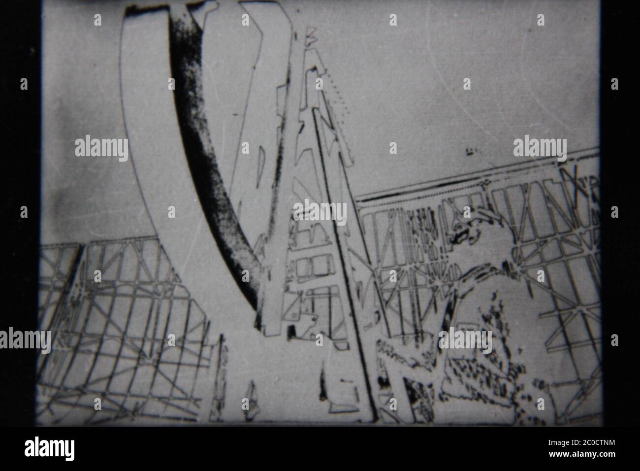 Fine 70s vintage black and white extreme photography of a man looking ...