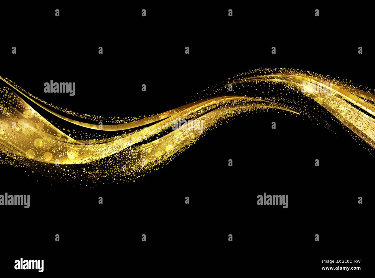 Abstract shiny color gold wave design element Stock Vector Image & Art ...