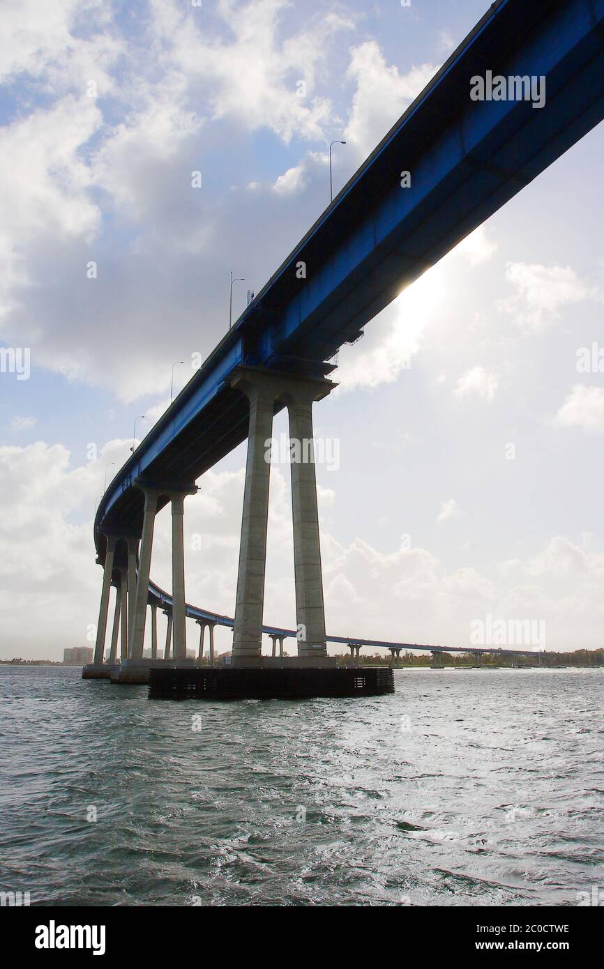 Coronado bridge in San Diego, view from water Stock Photo - Alamy