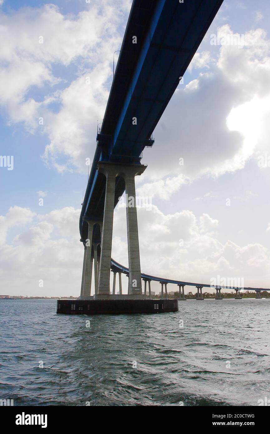 Coronado bridge in San Diego, view from water Stock Photo - Alamy