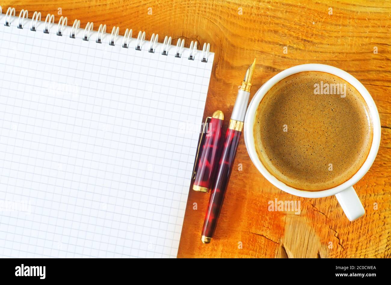 coffee and note Stock Photo - Alamy