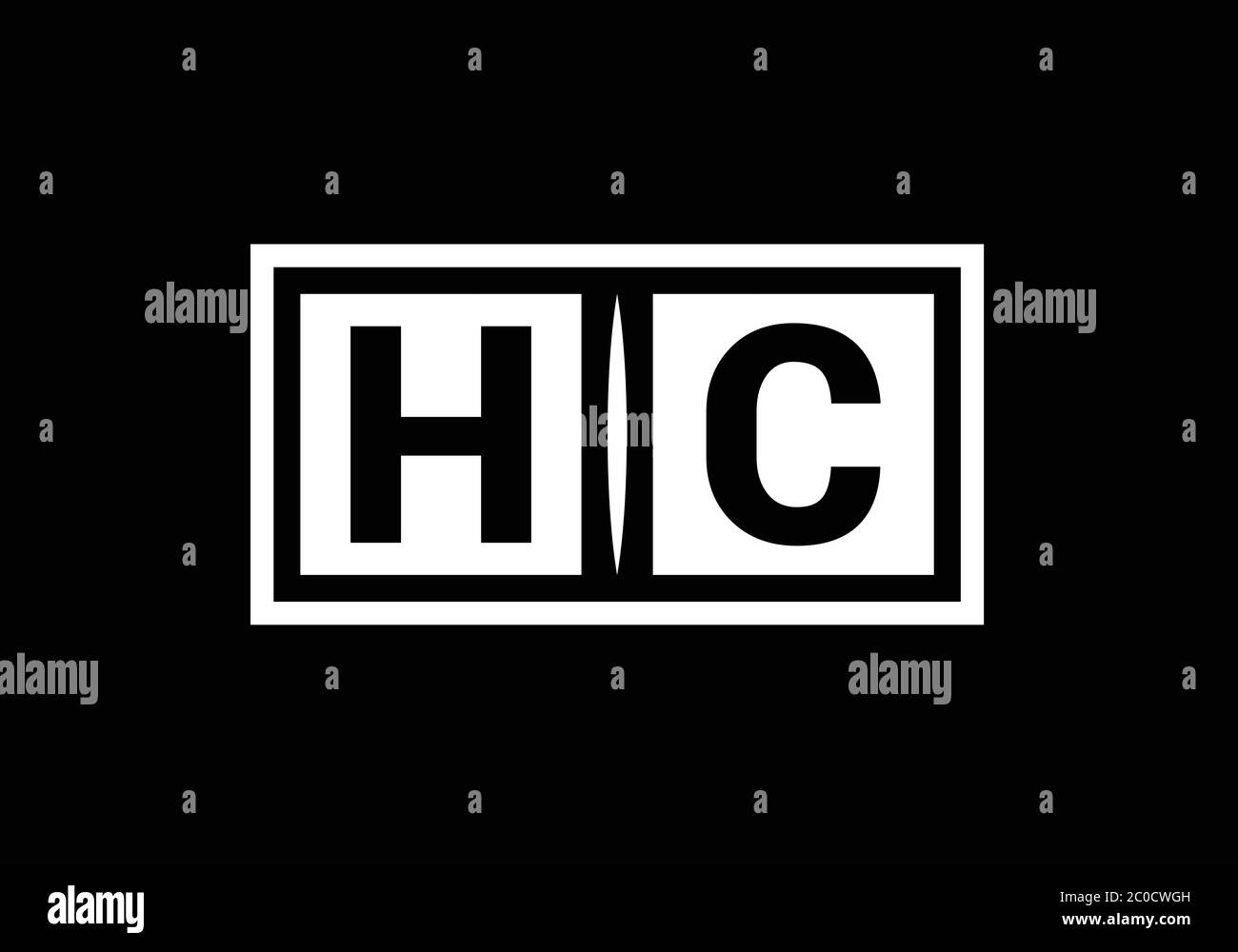 Initial Monogram Letter H C Logo Design Vector Template. HC Letter Logo ...
