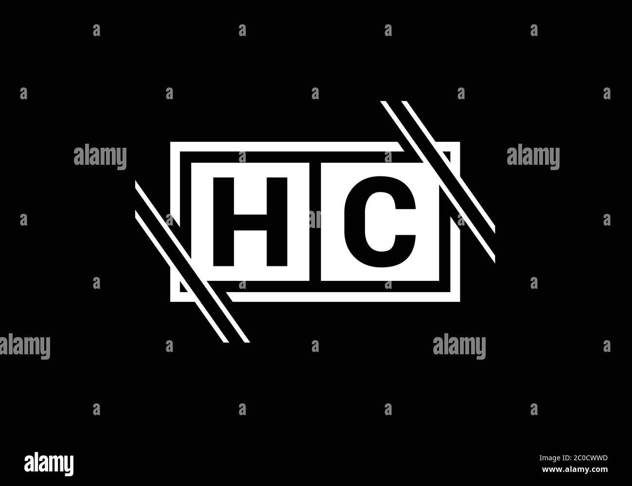 Initial Monogram Letter H C Logo Design Vector Template. HC Letter Logo ...