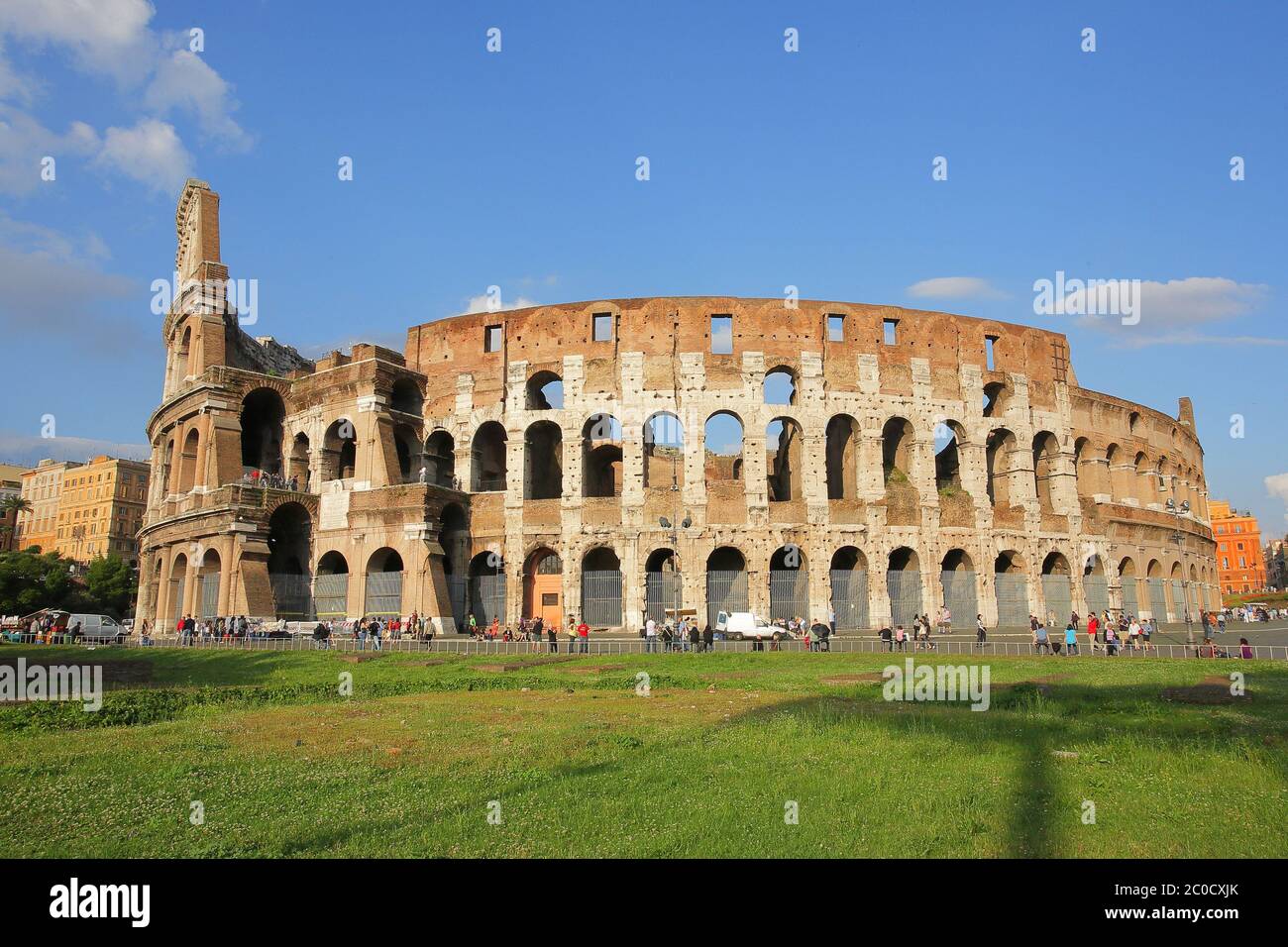 Colosseum (Coliseum) arena in Rome, panoramic view Stock Photo - Alamy