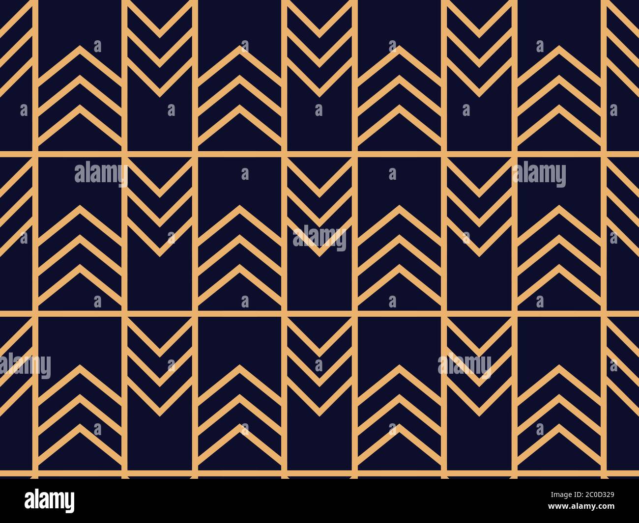 Art deco seamless pattern. Linear geometric art of the 20s in retro ...
