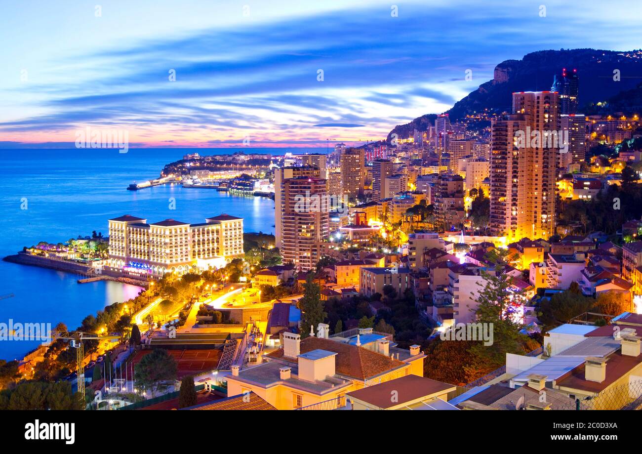 Monte Carlo, Monaco - December 29, 2017: Christmas and New Years Winter ...