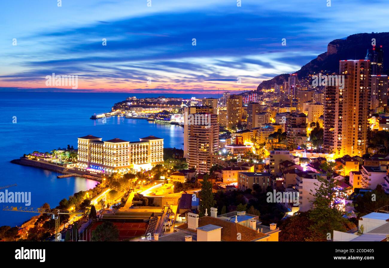 Monte Carlo, Monaco - December 29, 2017: Christmas and New Years Winter ...