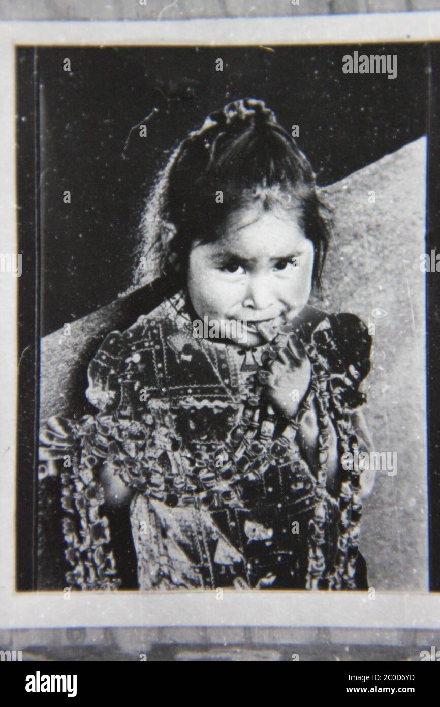 Fine 70s Vintage Black And White Extreme Photography Of A Shy Mexican