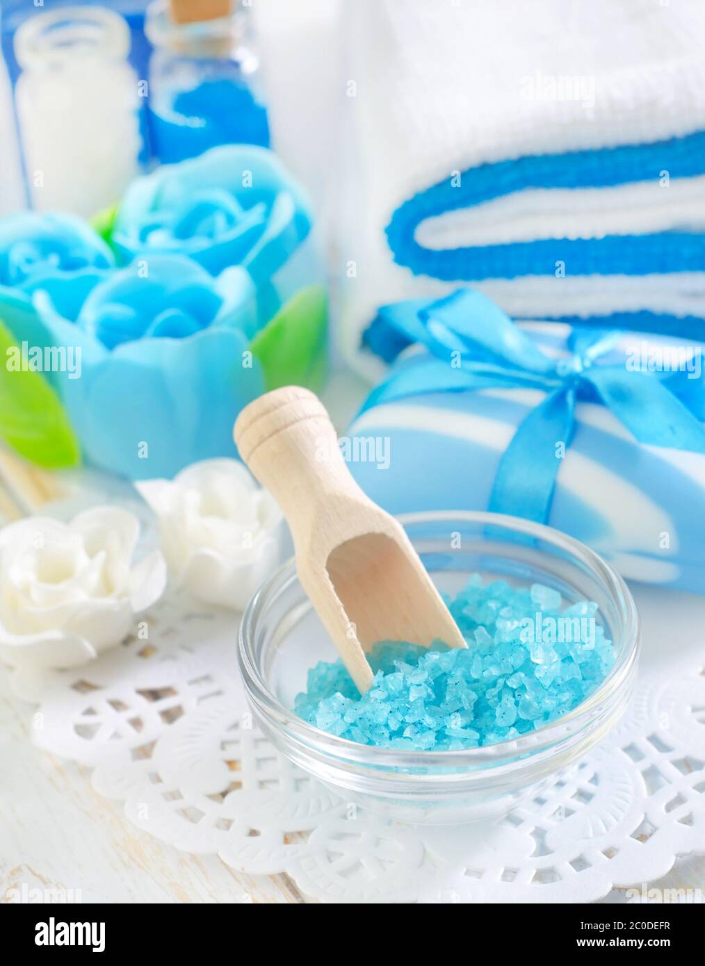sea salt and oil Stock Photo - Alamy