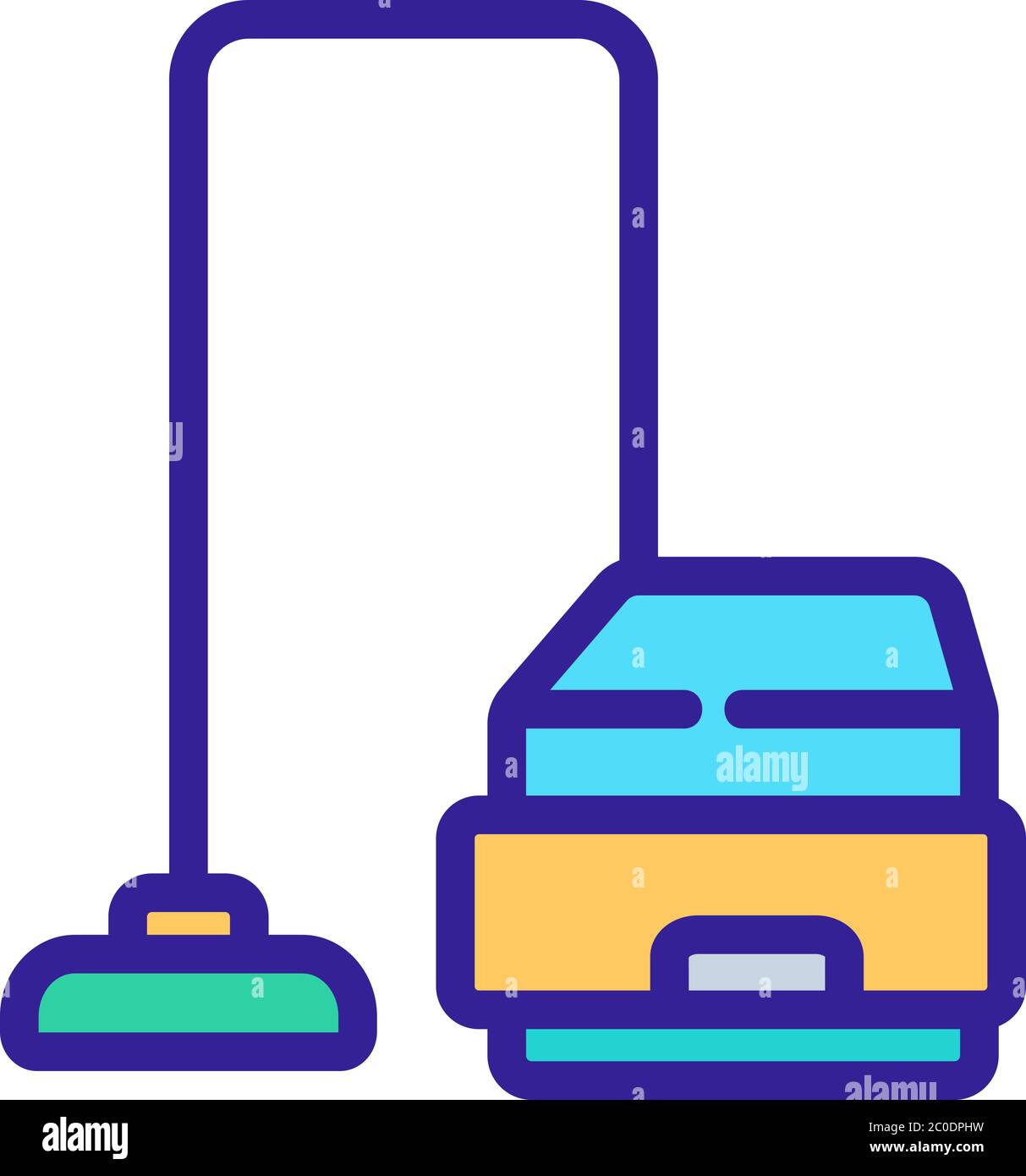 wet vacuum cleaner device icon vector outline illustration Stock Vector ...