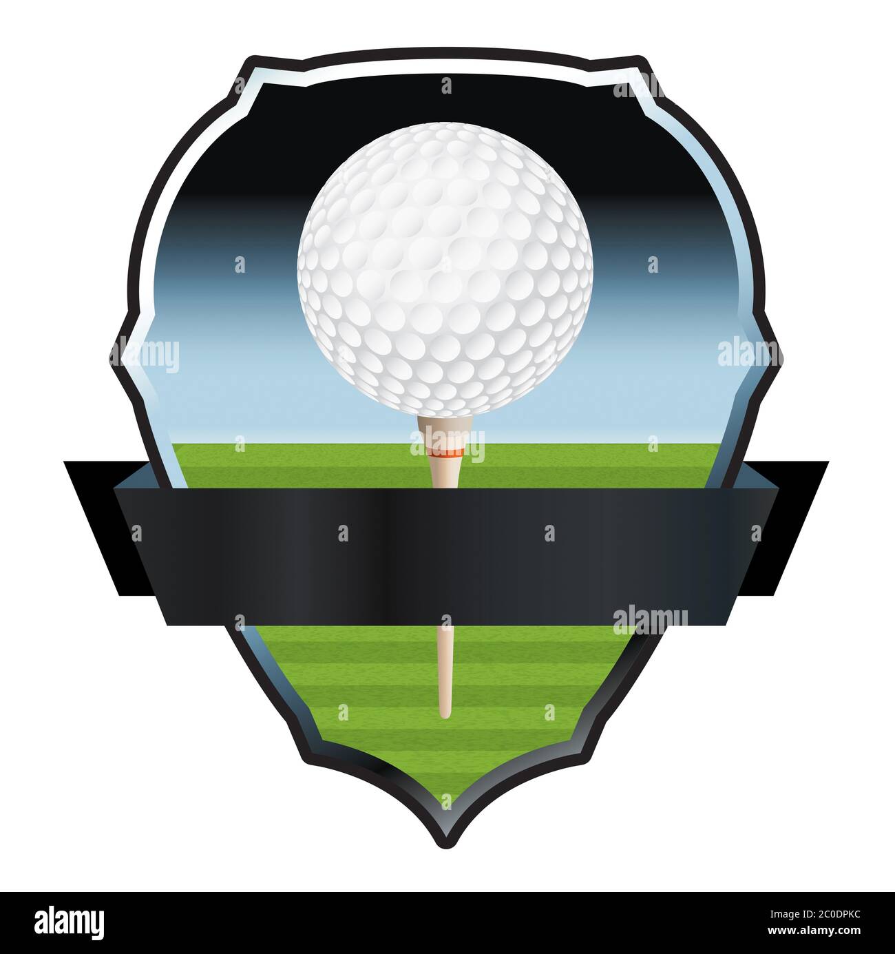 Golf Emblem Illustration Stock Photo - Alamy