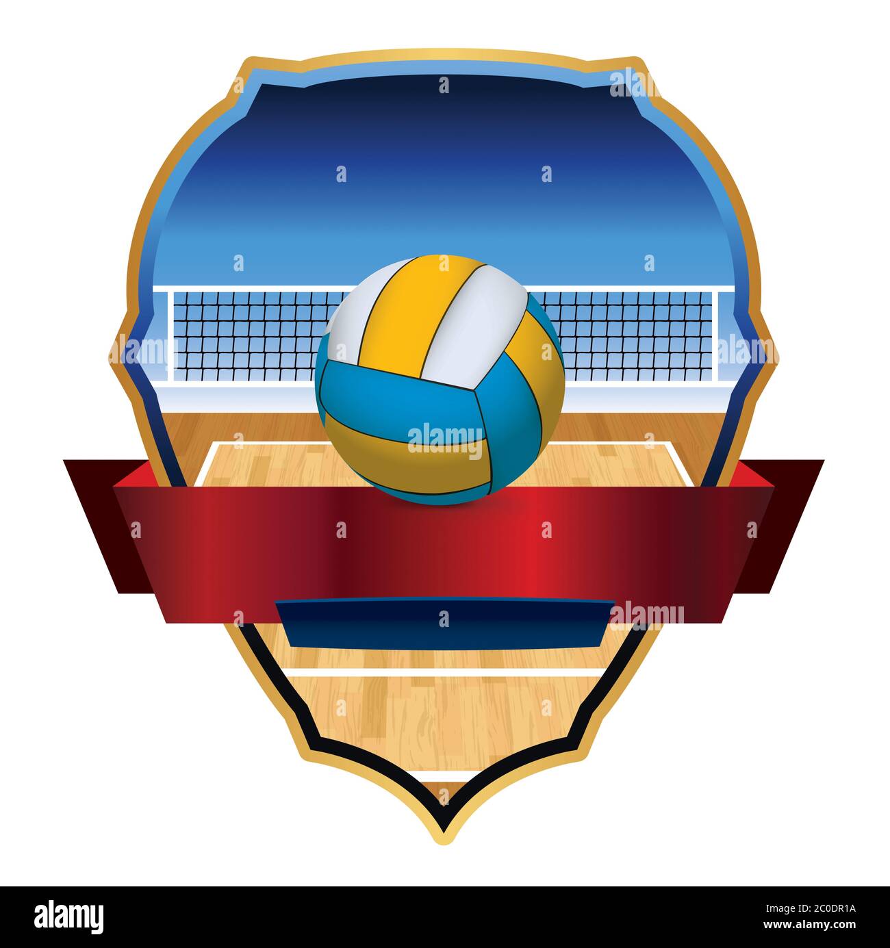 Volleyball court icon vector Cut Out Stock Images & Pictures - Alamy