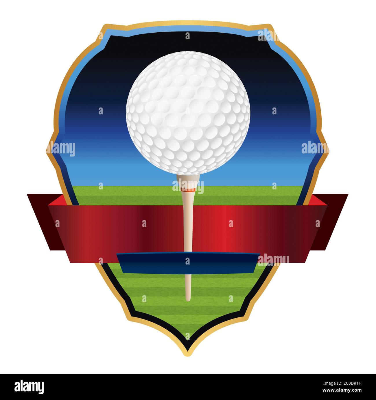 Golfing emblem hi-res stock photography and images - Alamy