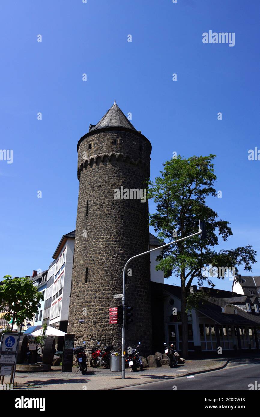 medieval fortified tower Stock Photo - Alamy
