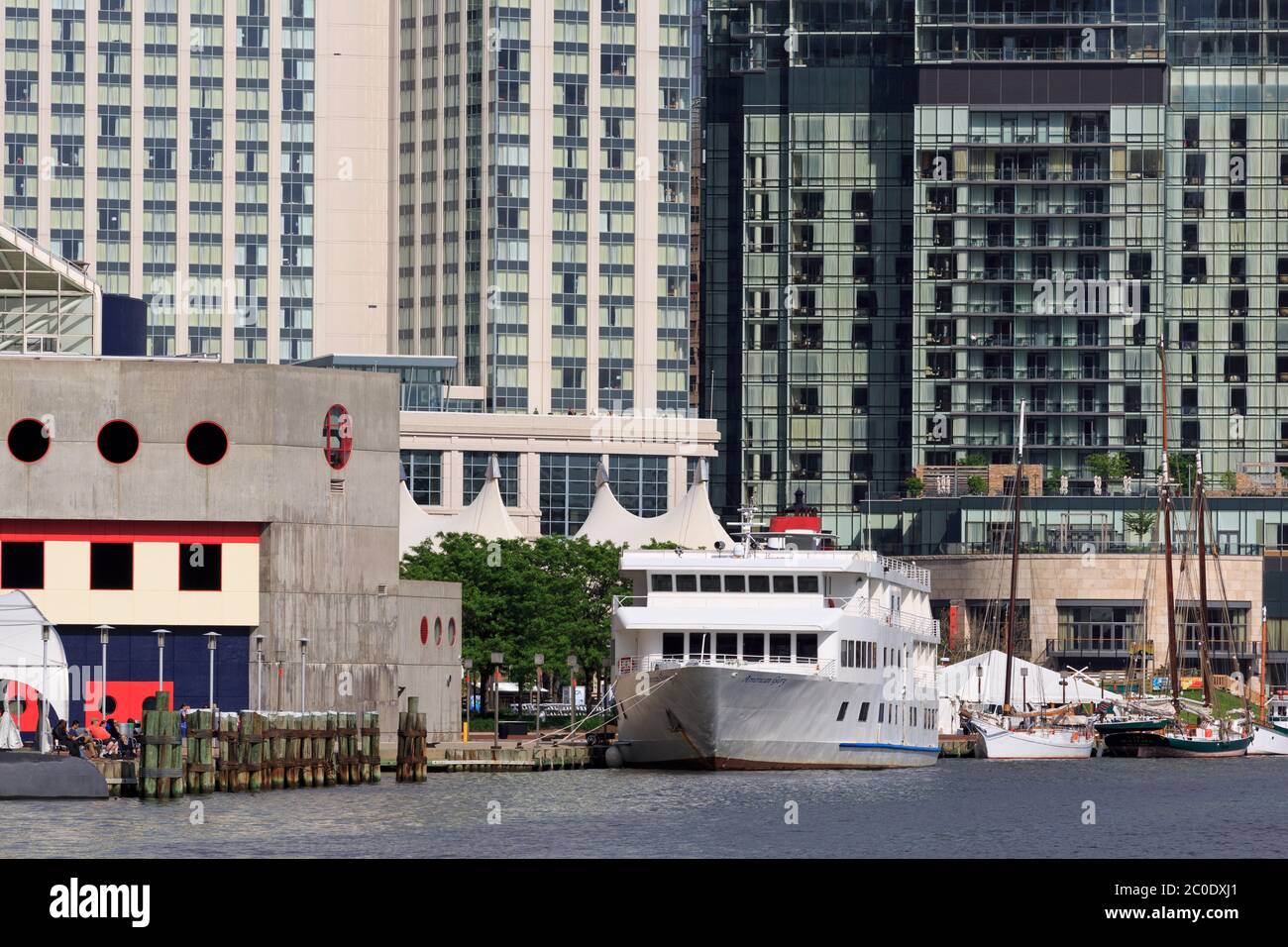 Cruise ship in the Inner Harbor, Baltimore, Maryland, USA Stock Photo ...