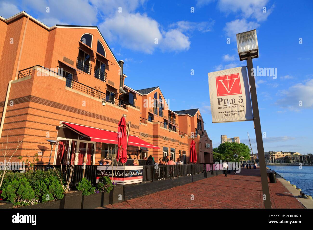 Pier 5 Hotel & Marina, Inner Harbor, Baltimore, Maryland, USA Stock ...