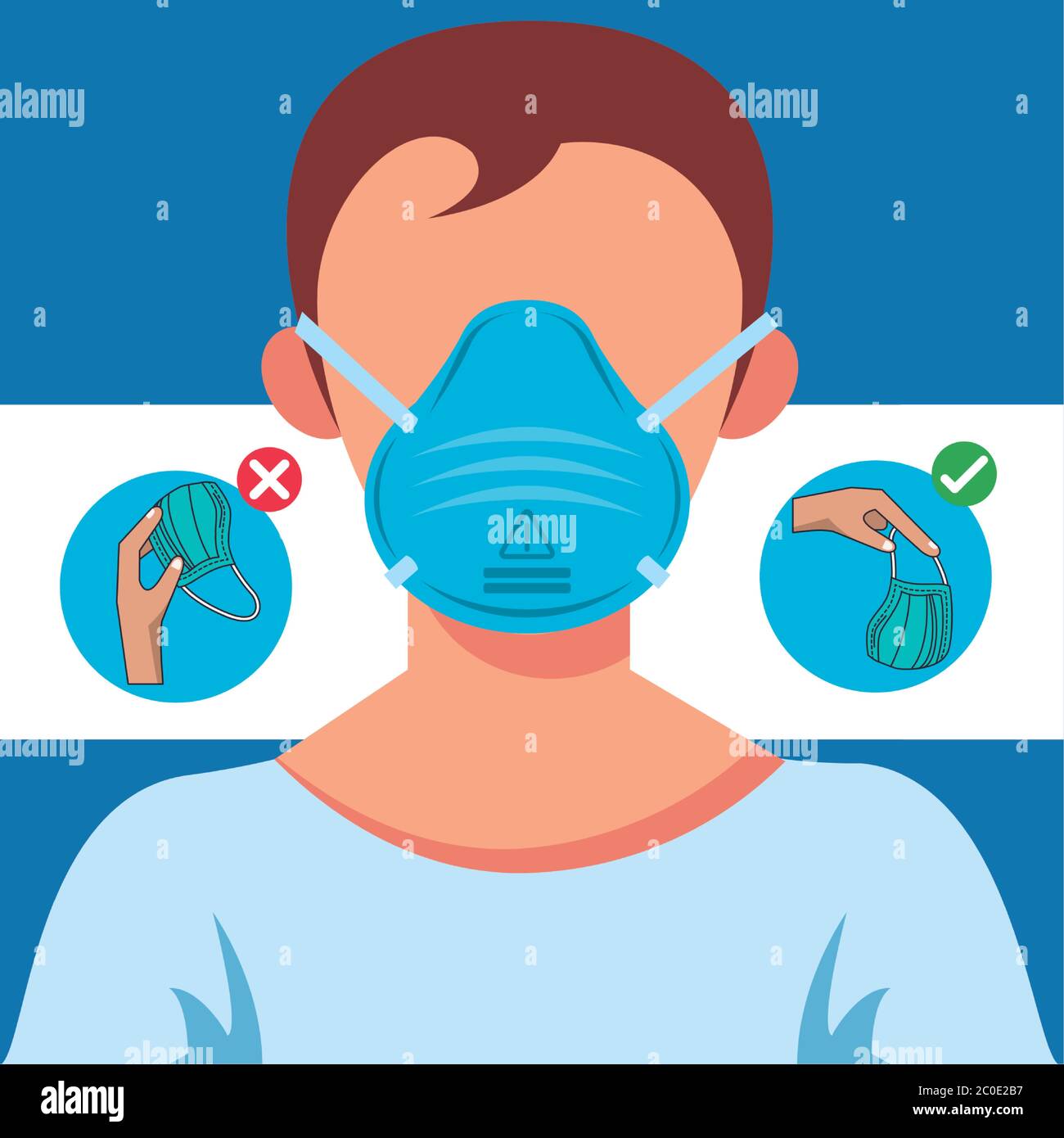 how to remove the surgical mask covid19 infographic vector illustration ...
