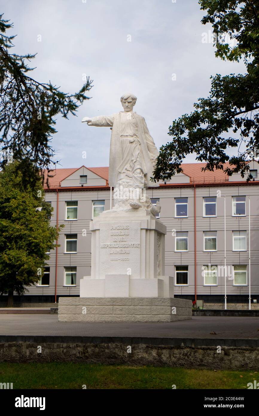 A big statue of the Samogitian Everyman, representing the local culture ...