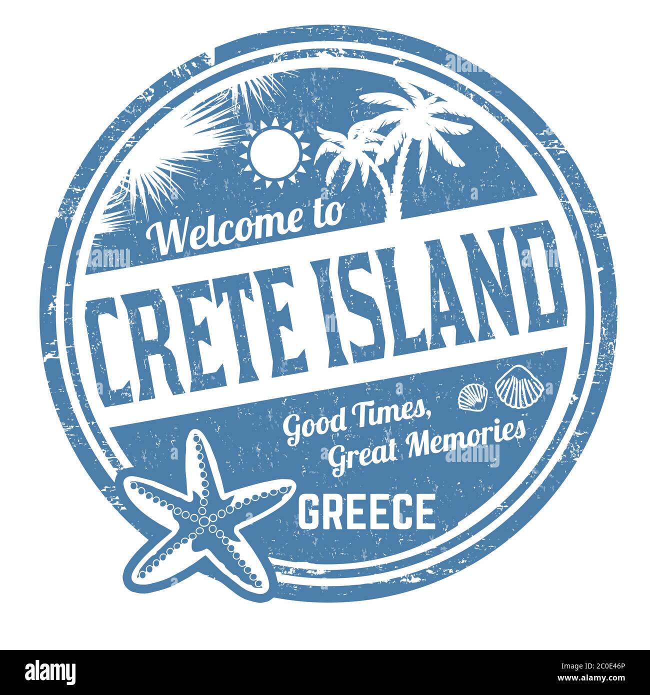 Welcome to Crete island grunge rubber stamp on white background, vector ...