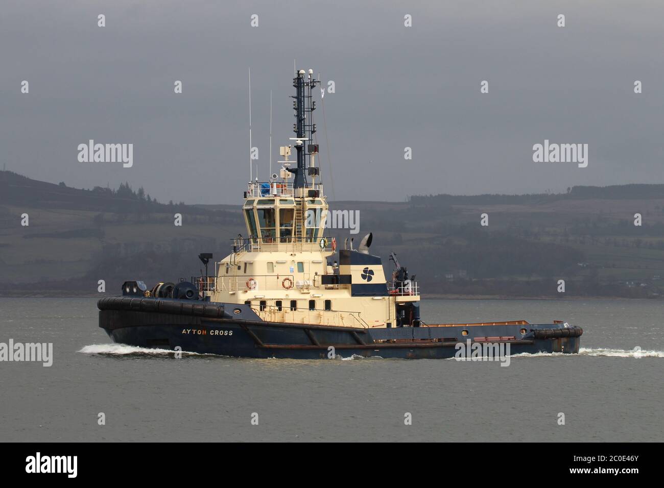Ayton Cross, a tugboat operated by Svitzer on the Firth of Clyde ...