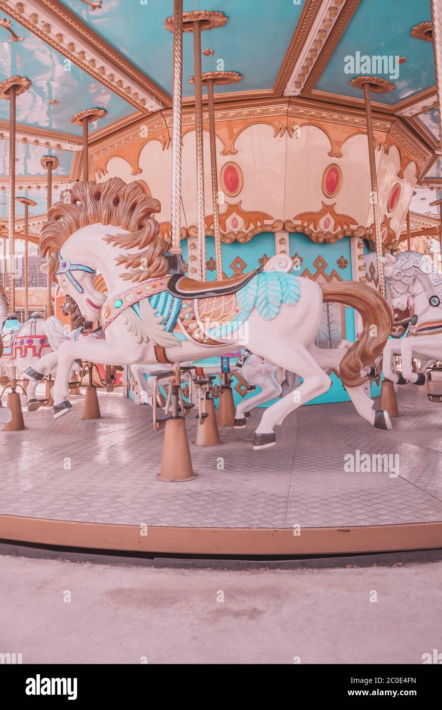 Playground carousel hi-res stock photography and images - Alamy