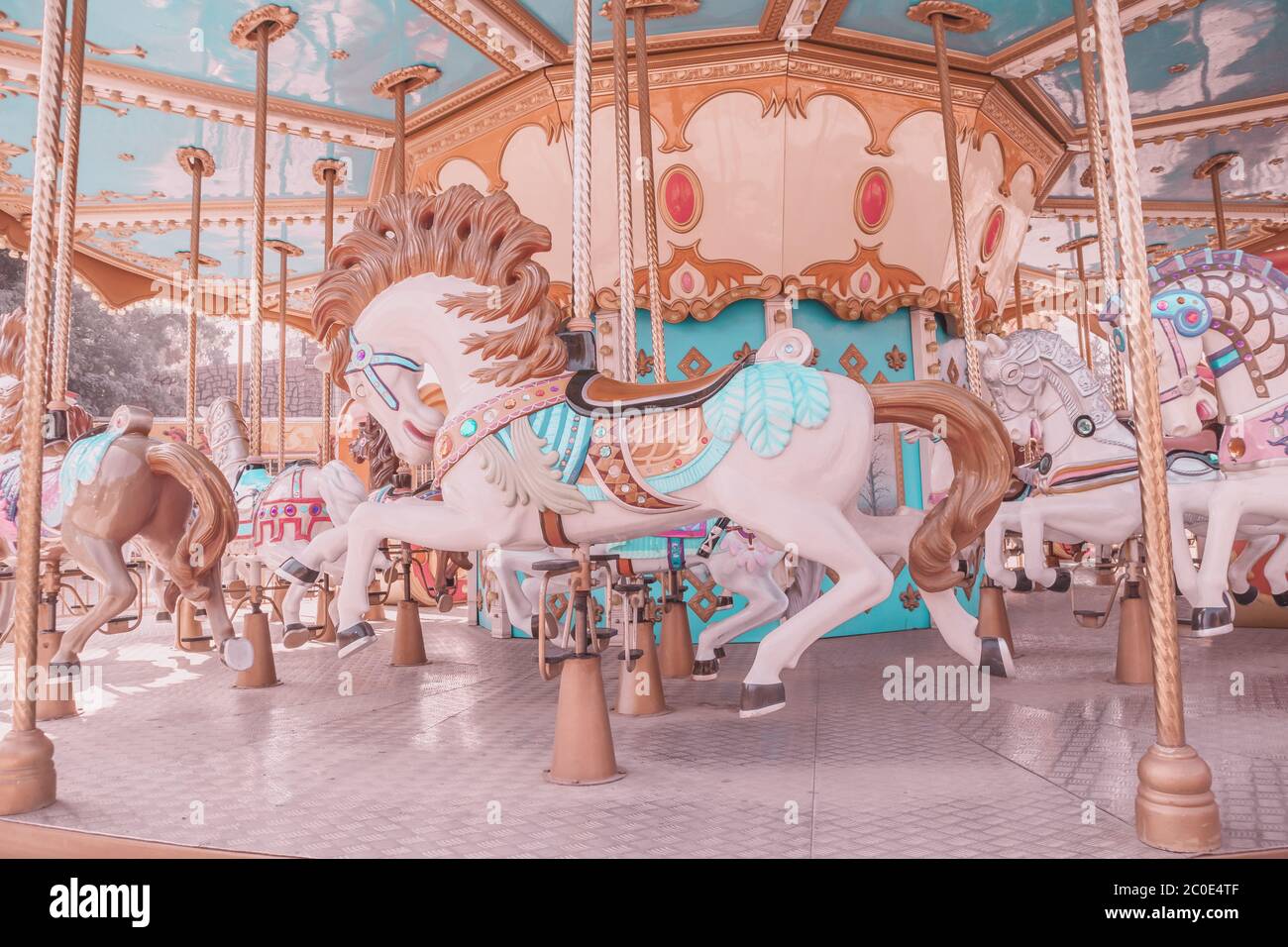 Traditional horse carousel hi-res stock photography and images - Alamy