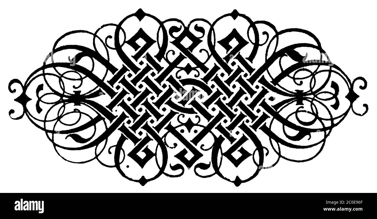 Abstract ornament, chapter separator in a book. Illustration of the ...