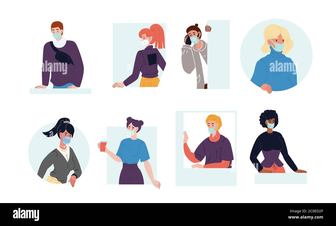 Set diverse people using Stock Vector Images - Alamy