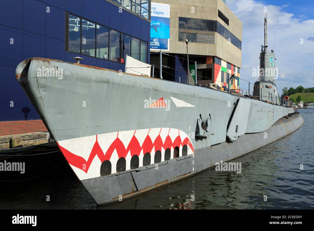USS Torsk Submarine, Inner Harbor, Baltimore, Maryland, USA Stock Photo ...