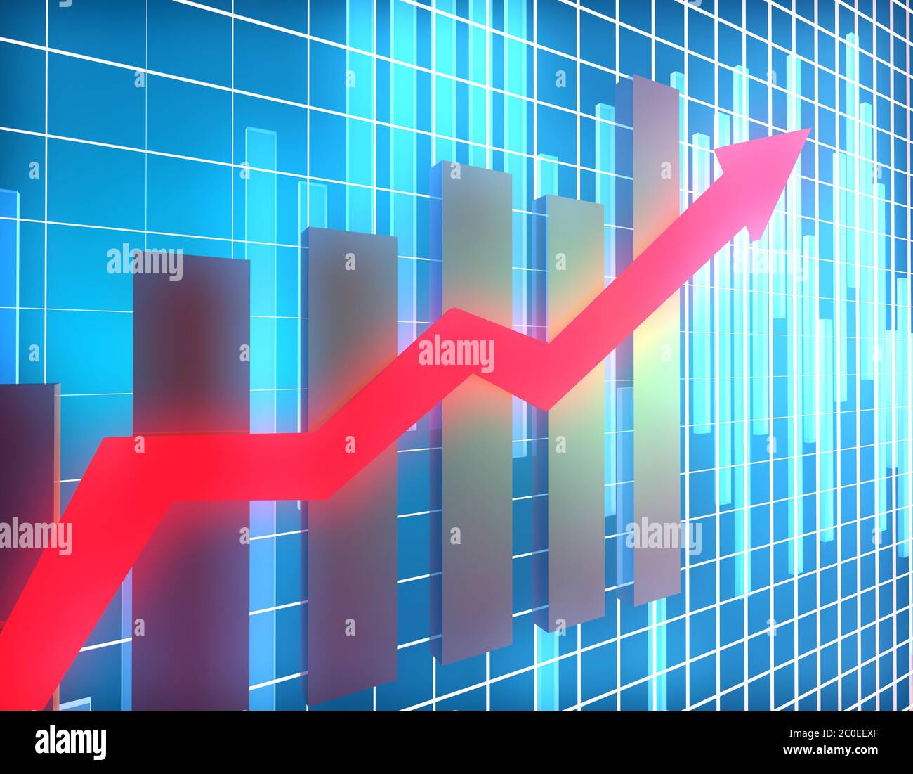 Economic success arrow, stock market statistics career success Stock ...